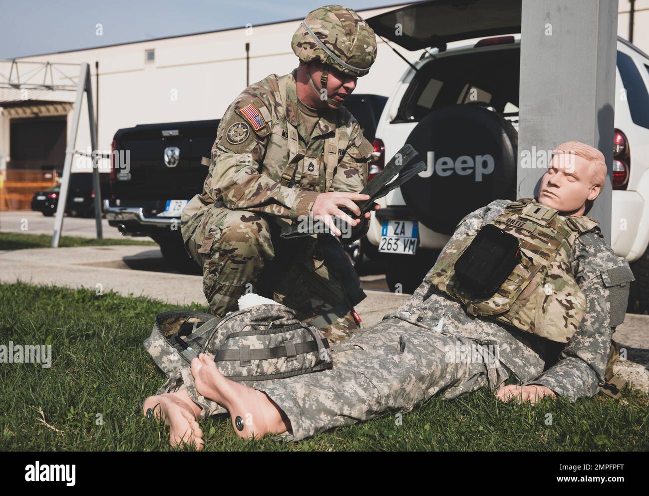 U.S. Army Sgt. 1st Class Jeremy Moore, assigned to operations at the ...