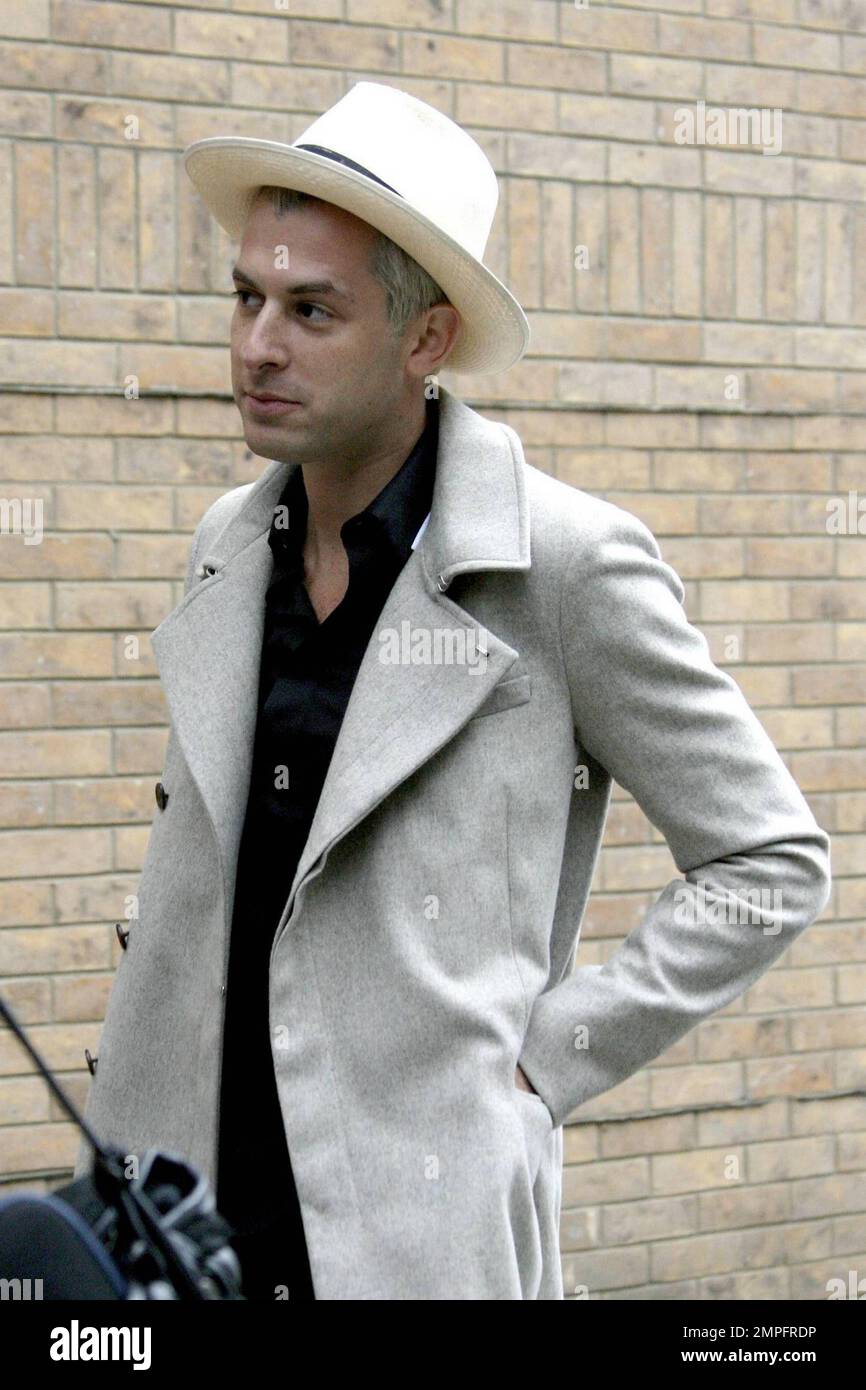 EXCLUSIVE!! Boy George covers his face with his hood as he walks with ...