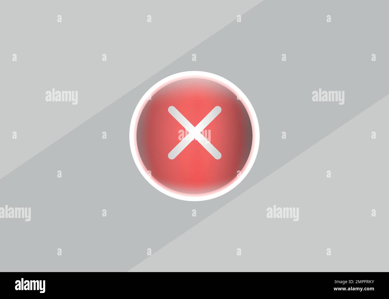 3d check wrong alert icon on white background. negative check list ...