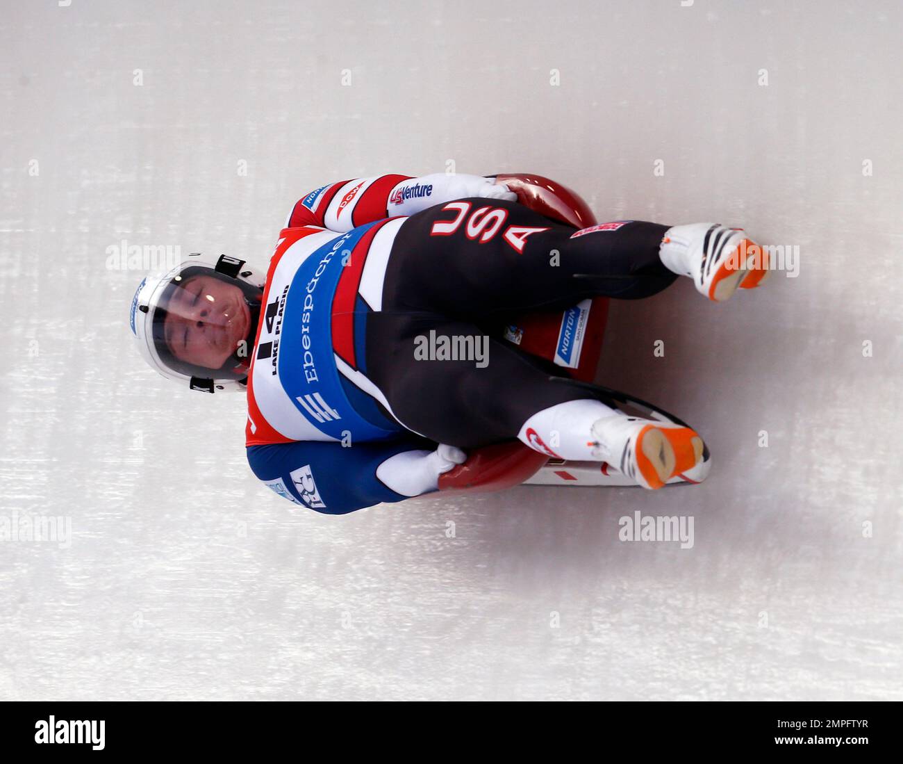 Tucker West, of the United States, takes a curve during a World Cup ...