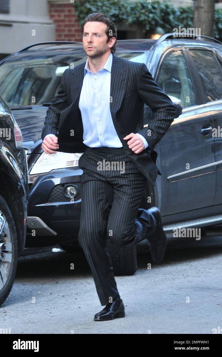 Bradley Cooper looks sharp in his suit while filming the new thriller ...