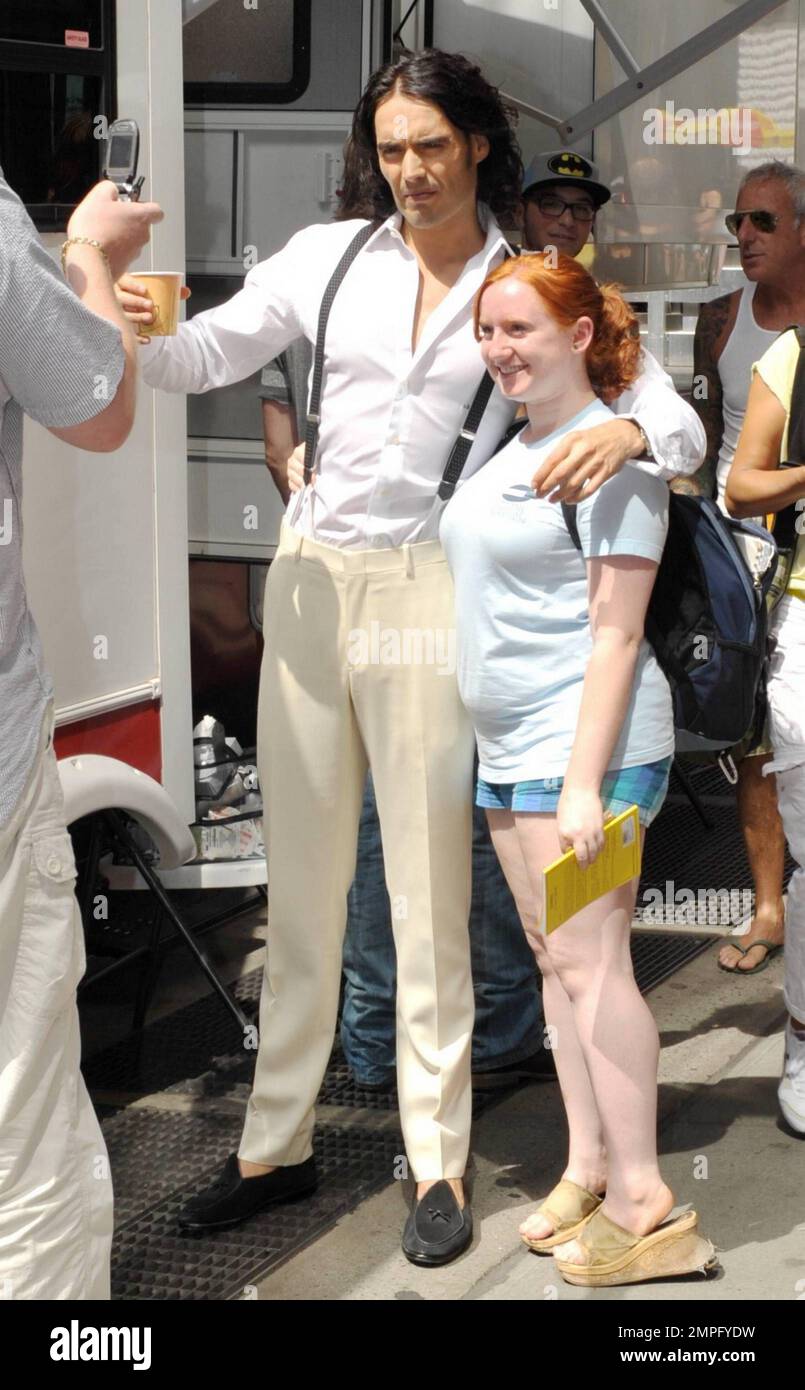 Russell Brand makes a young, wheelchair-bound fan's day as he takes ...