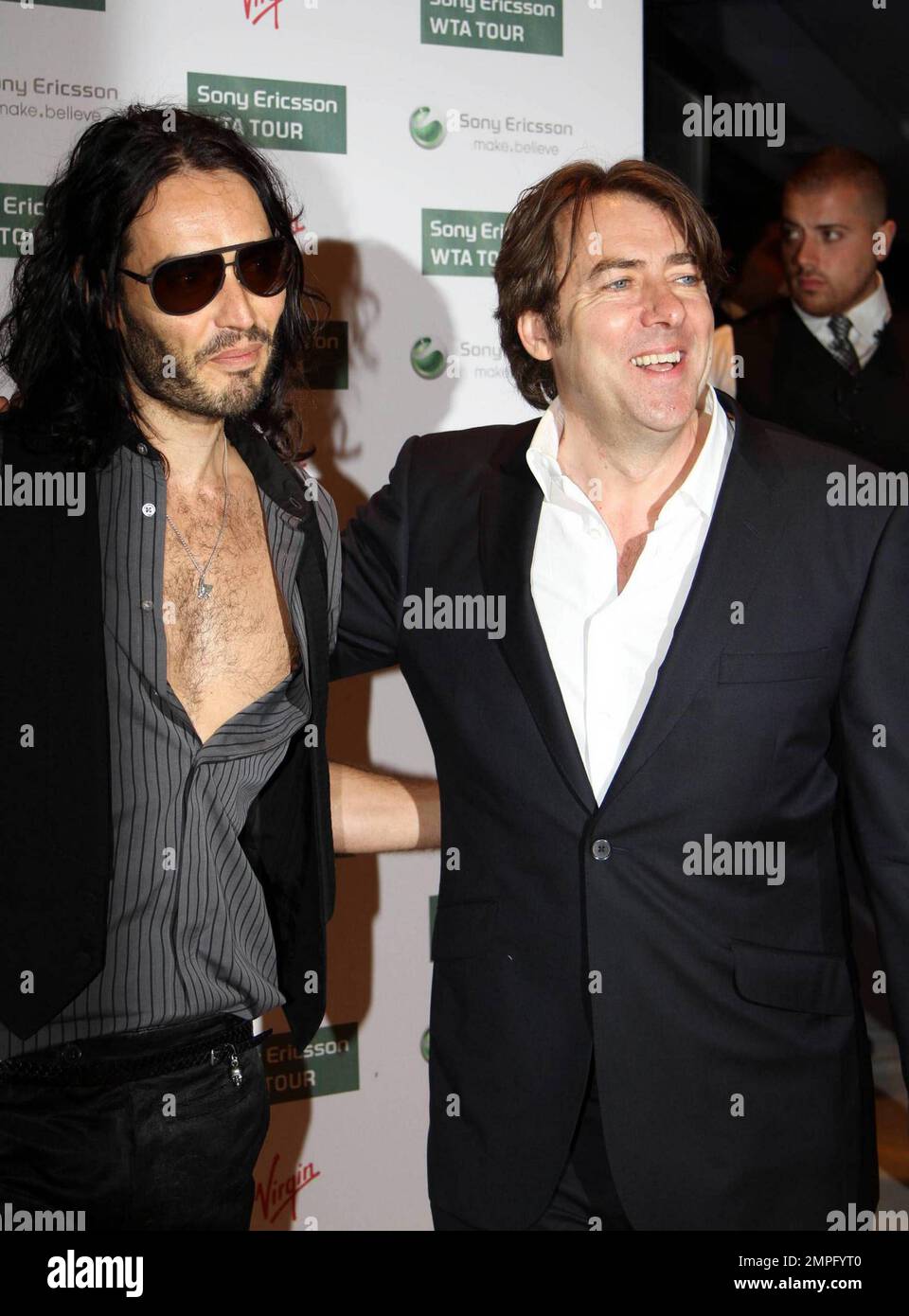 Russel Brand and Johnathan Ross arrive at the Pre Wimbledon Party held ...
