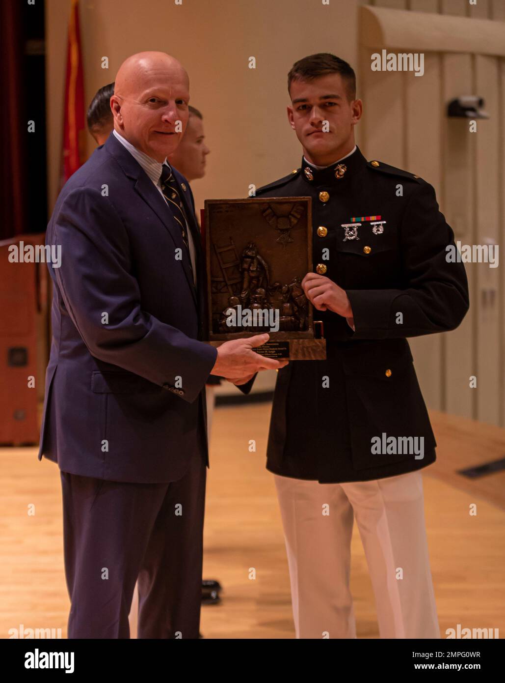 U.S. Marine Corps Lt. Gen. Charles G. Chiarotti, left, retired ...