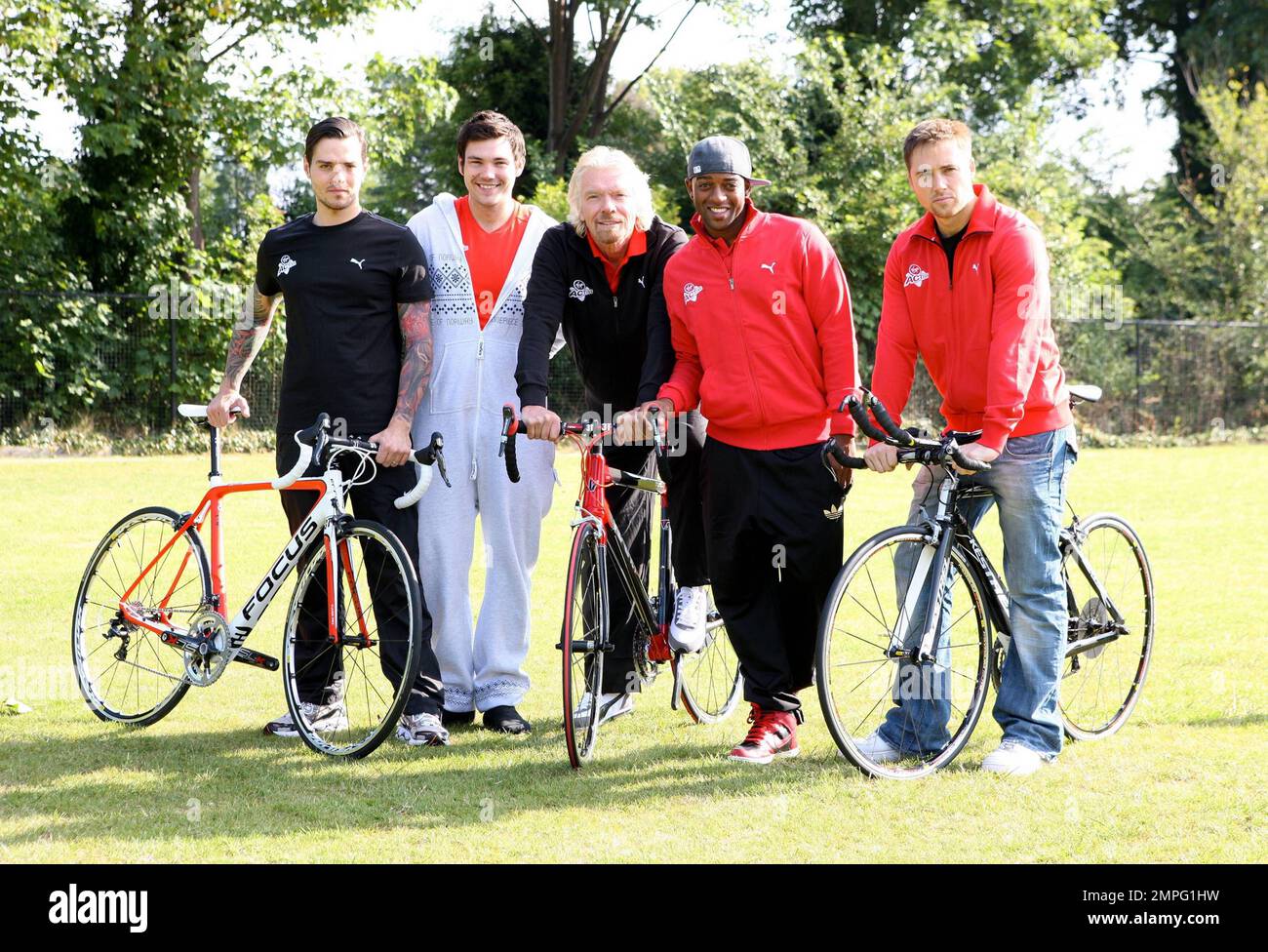 Matt Willis, Sam Attwater, Richard Branson,itse Williams and Marcus ...