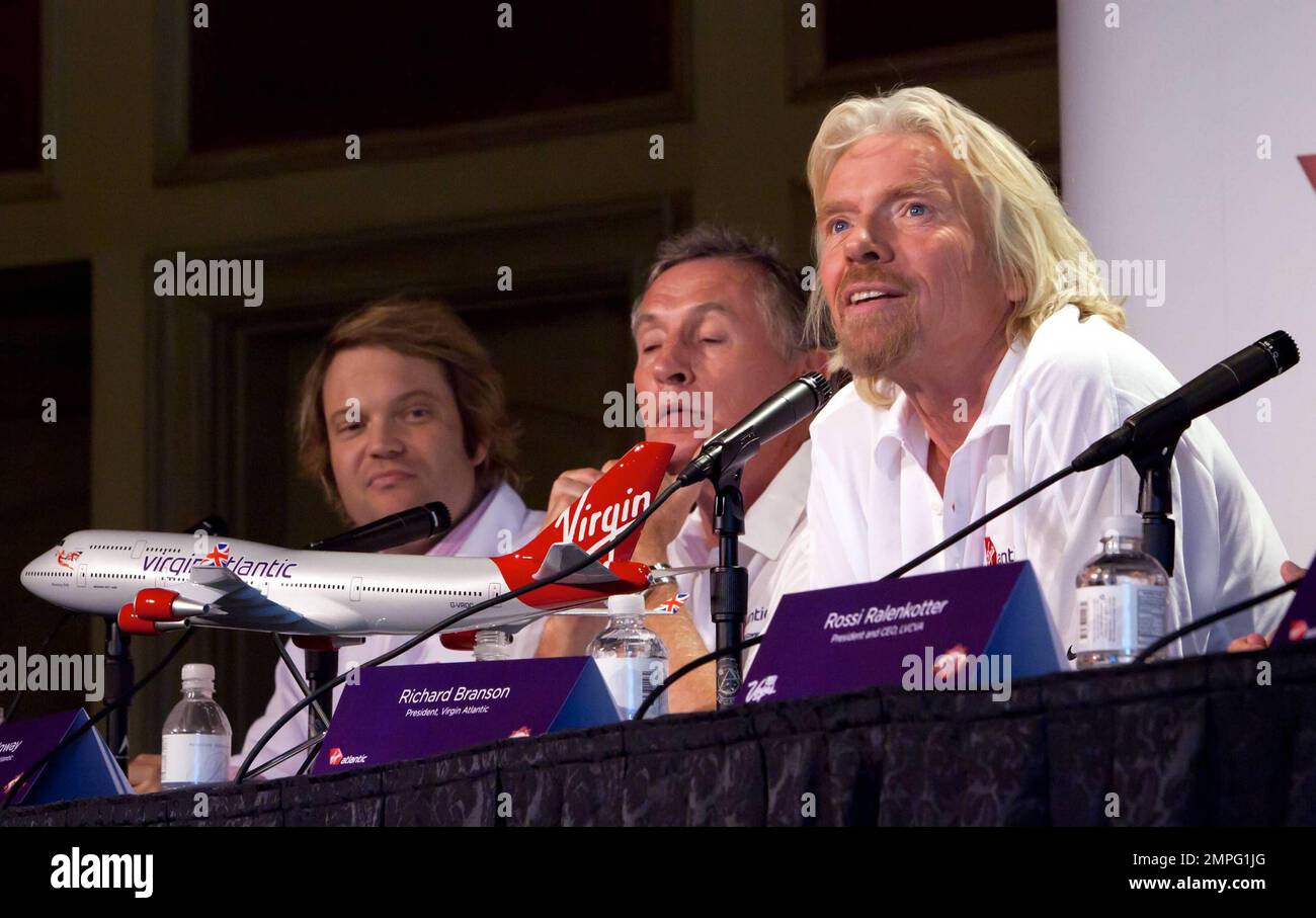 President of Virgin Atlantic Airlines Richard Branson looks to have a ...