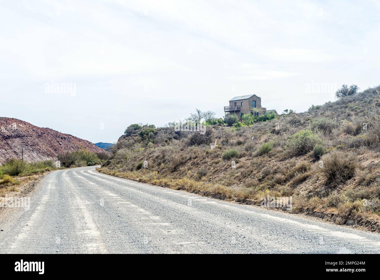 Van Wyksdorp, South Africa - Sep 24, 2022: A house on a hill at the ...