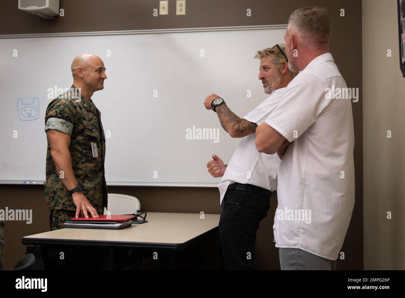 U.S. Marines Corps Col. Jason Burkett, commanding officer of ...