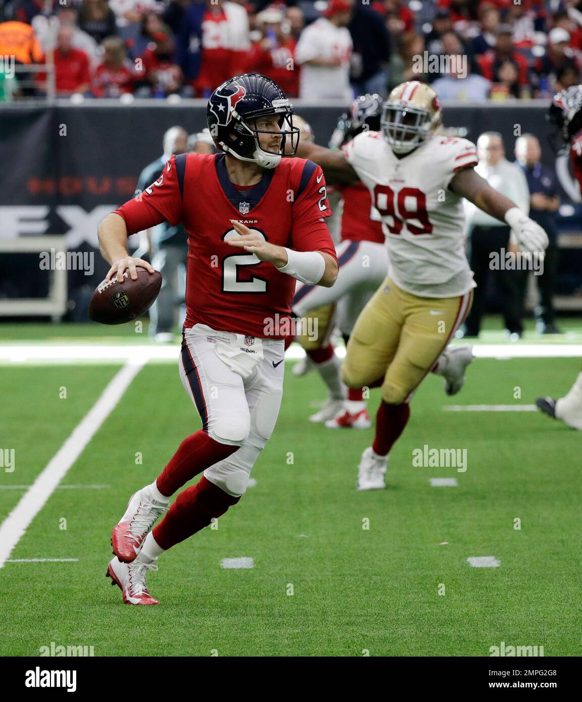 Houston Texans quarterback T.J. Yates (2) runs during the second half ...
