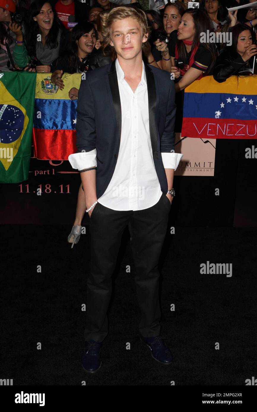 Cody Simpson at the world premiere of "The Twilight Saga: Breaking Dawn ...
