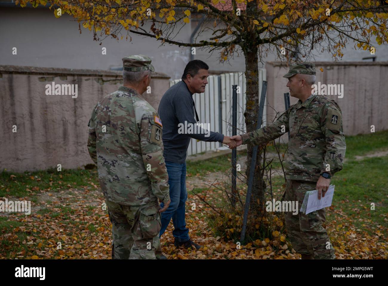 The 2-151 Infantry Battalion “Task Force Nighthawk” command team ...