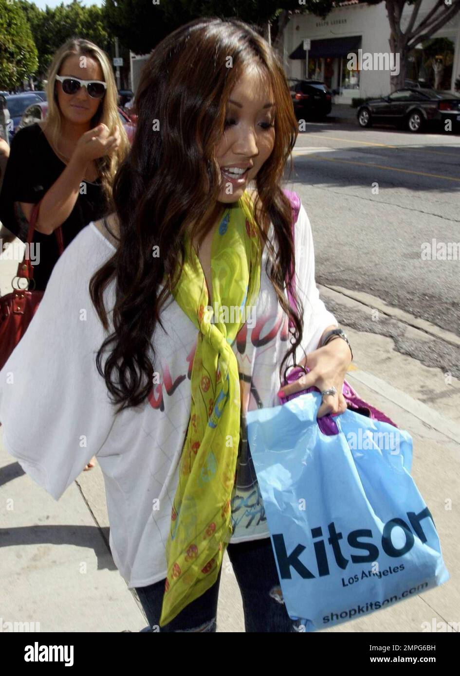 "The Suite Life on Deck" star Brenda Song strolls after having lunch ...
