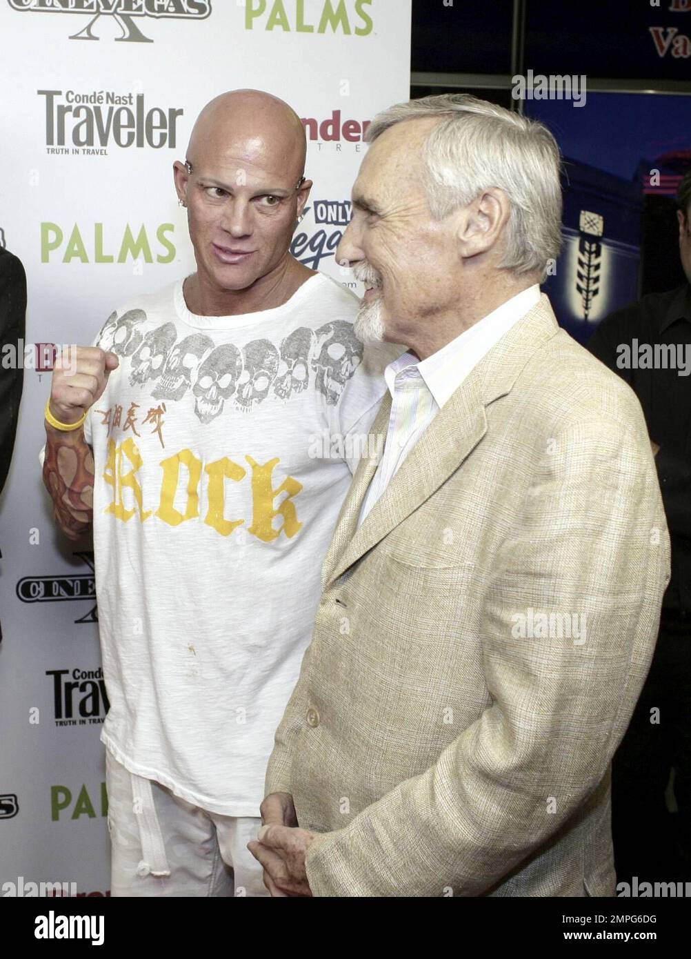 Johnny Brenden and Dennis Hopper attend the ceremony in which Johnny ...