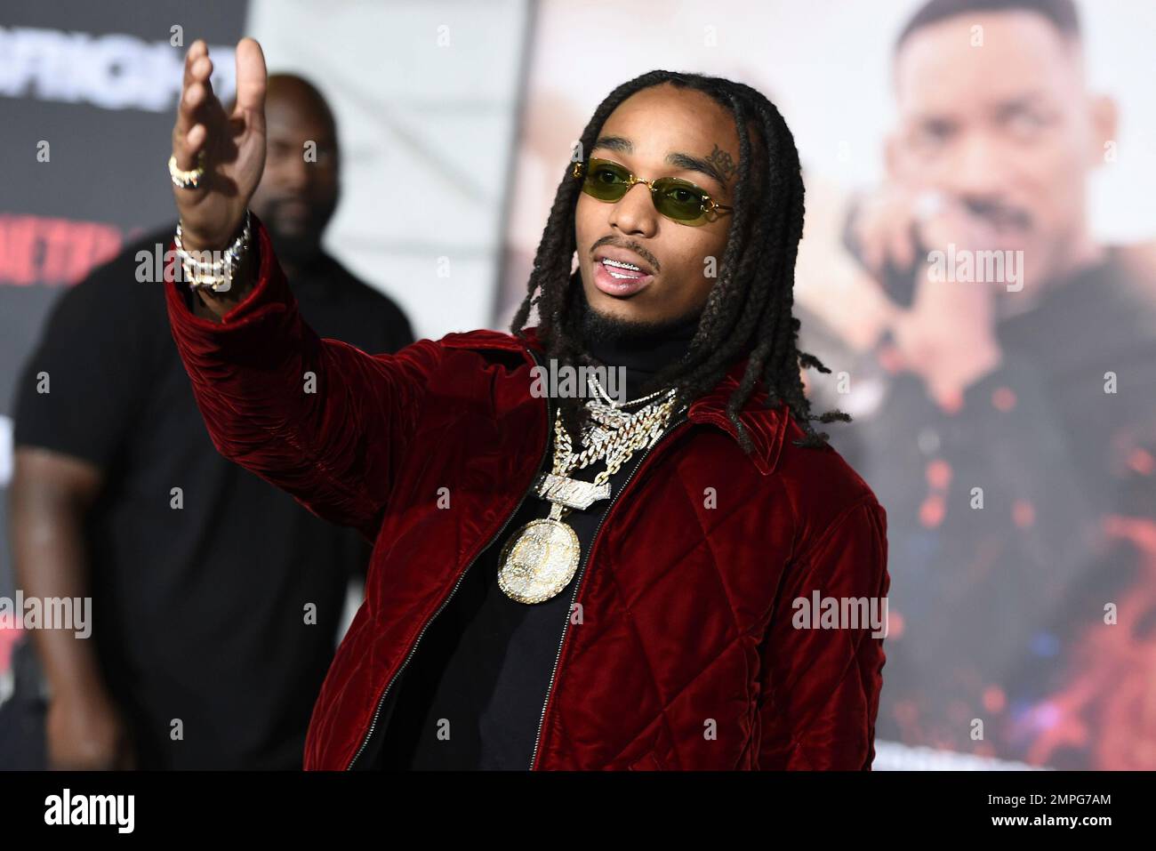 Quavo, of Migos, arrives at the U.S. premiere of "Bright" at the ...