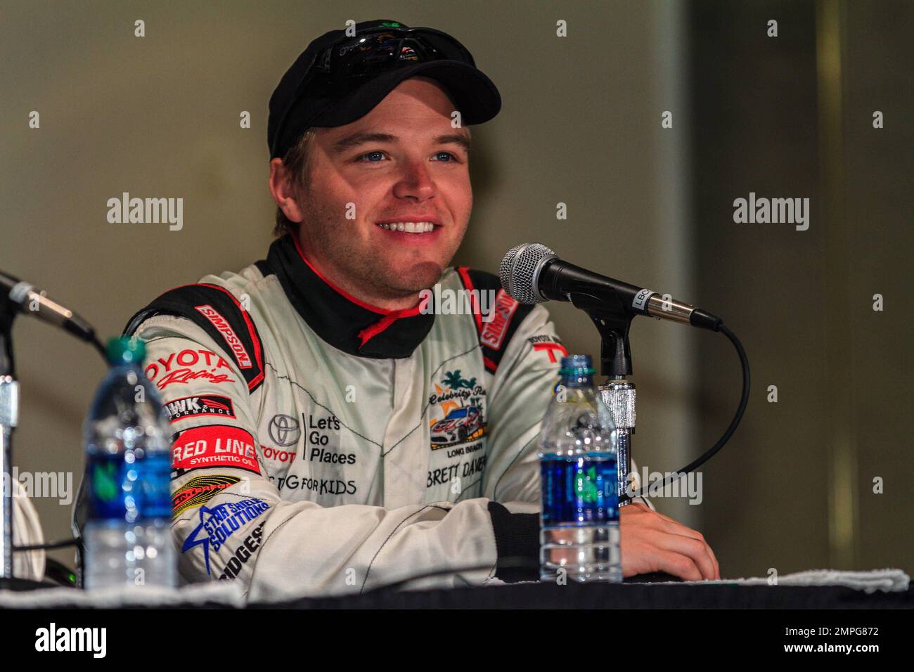 MTV’s “Awkward” actor Brett Davern celebrates after winning the Toyota ...