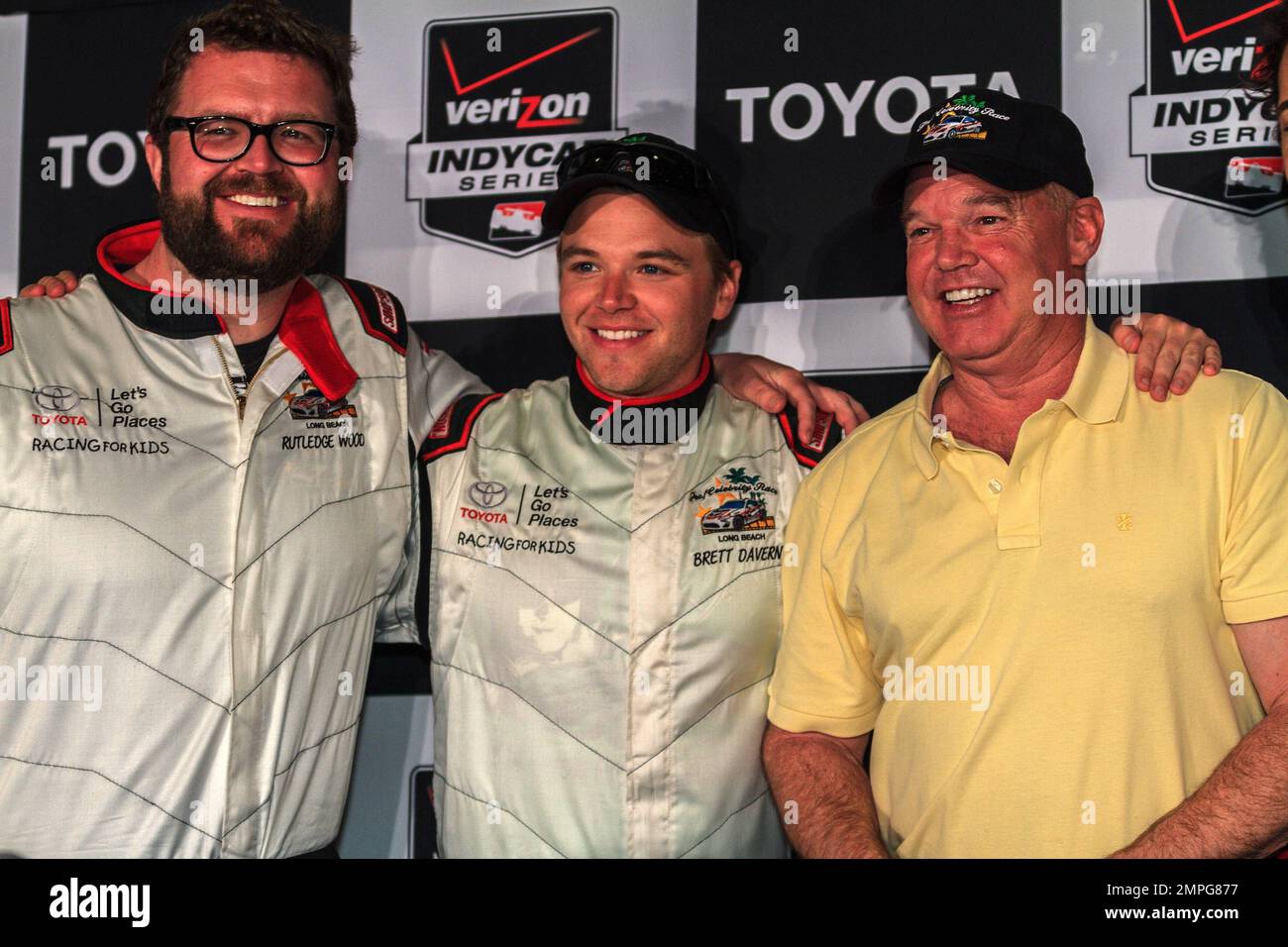 MTV’s “Awkward” actor Brett Davern celebrates after winning the Toyota ...