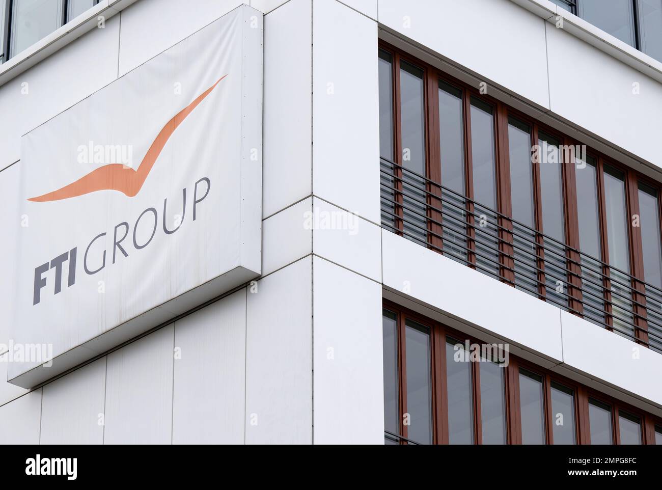 Munich, Germany. 31st Jan, 2023. The logo of the tour operator FTI (FTI Group) can be seen at ...