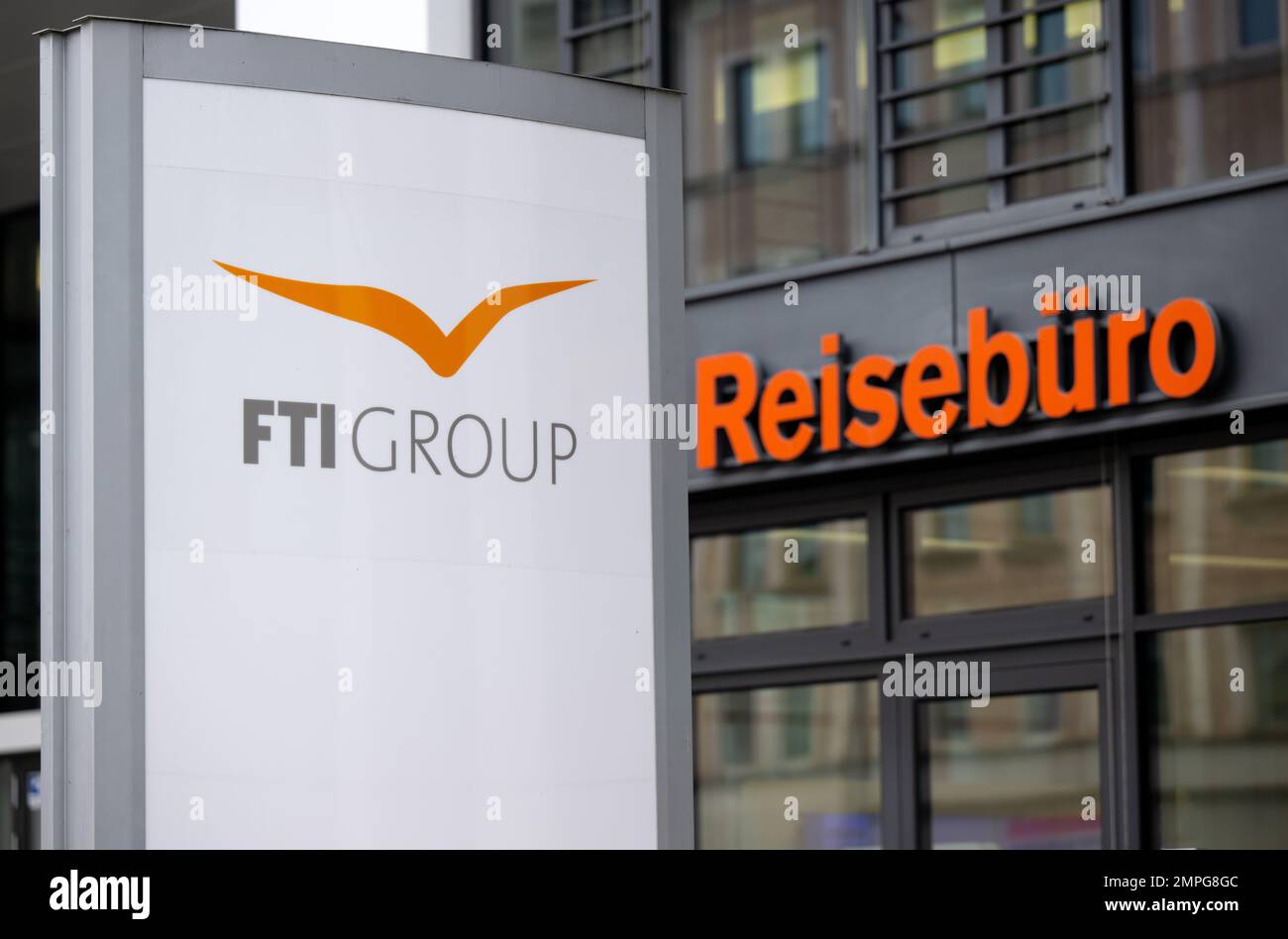 Munich, Germany. 31st Jan, 2023. The logo of the tour operator FTI (FTI ...