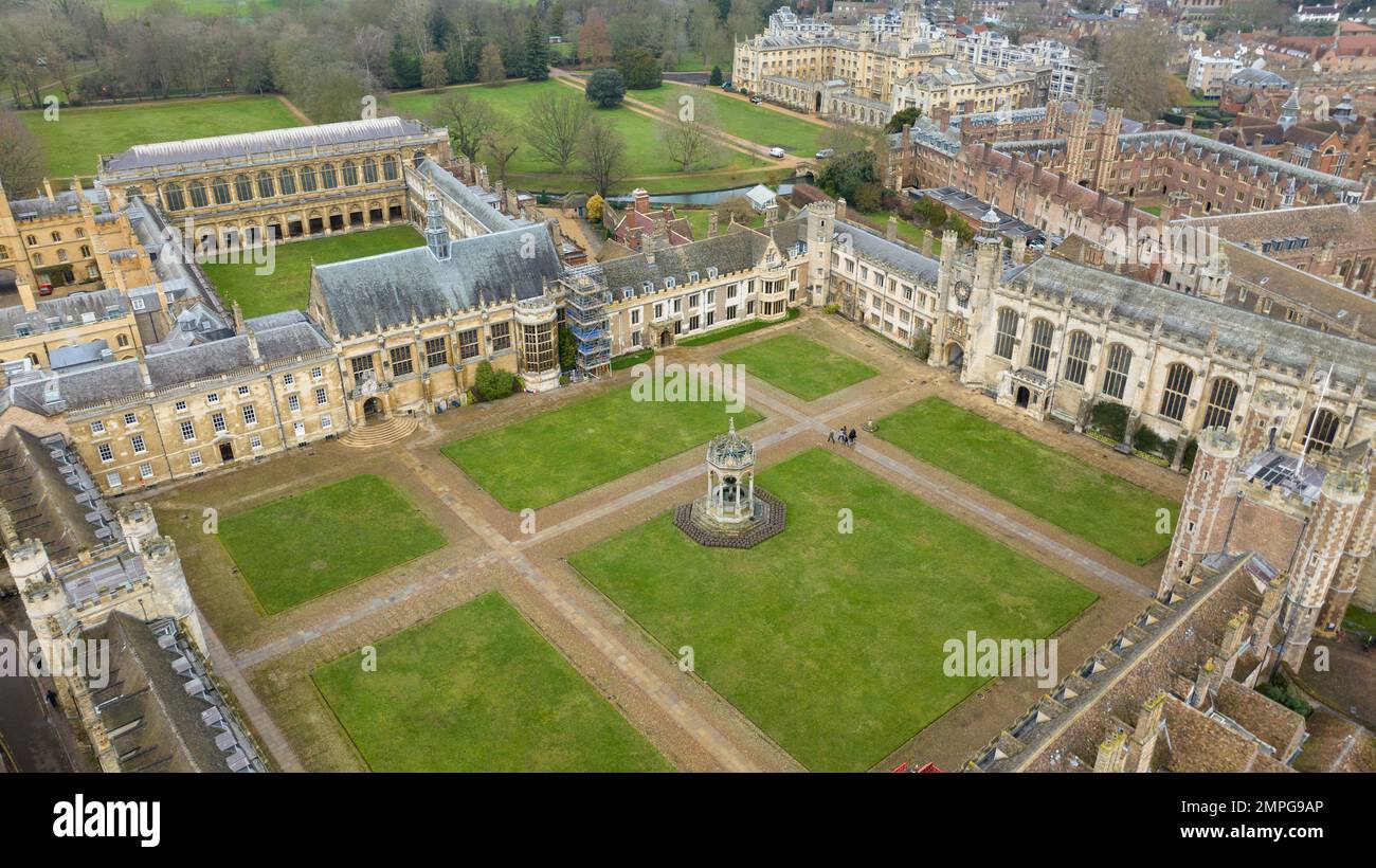 Picture dated January 26th 2023 shows an aerial view of Trinity College ...