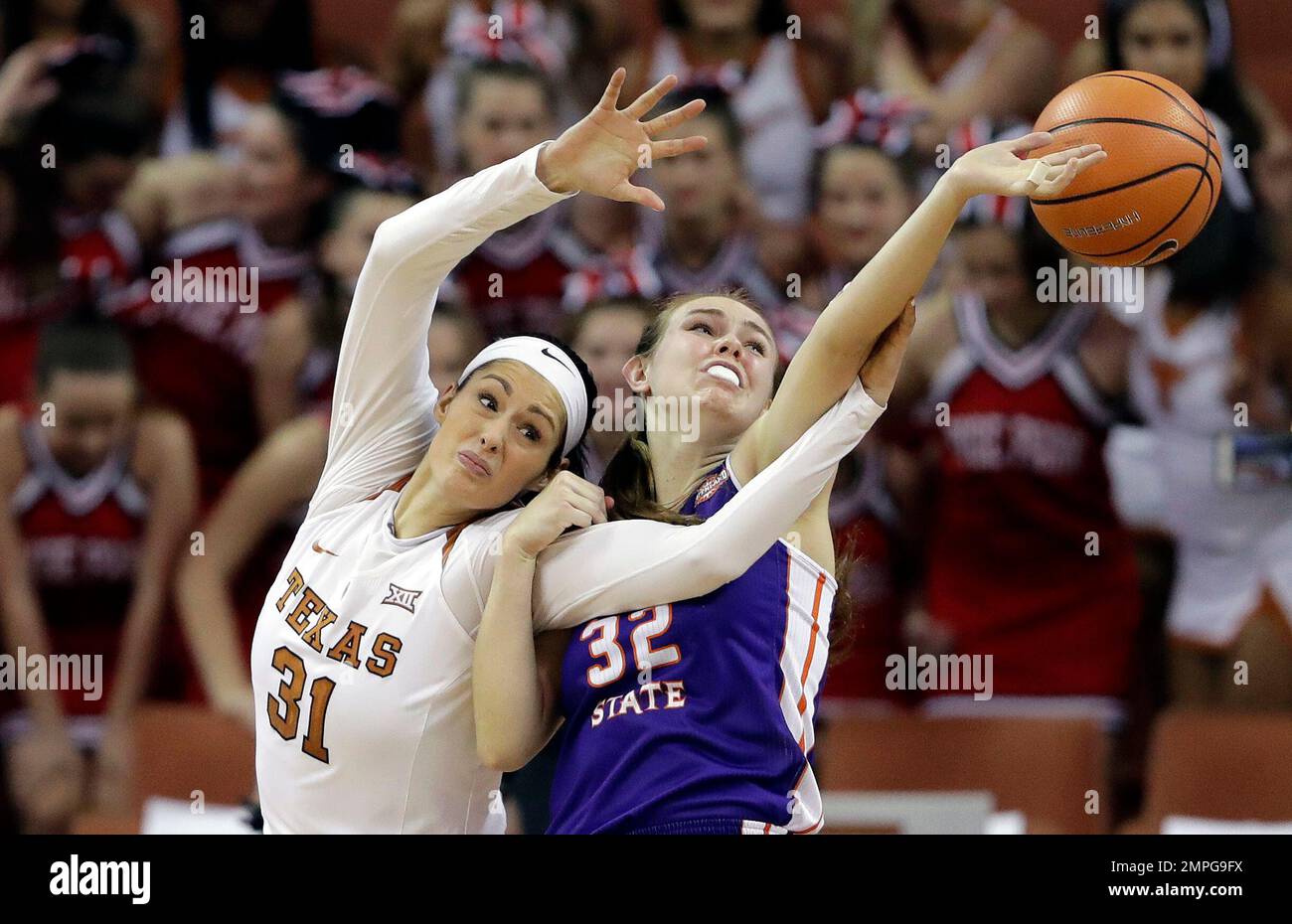 Texas forward Audrey-Ann Caron-Goudreau (31) and Northwestern State ...
