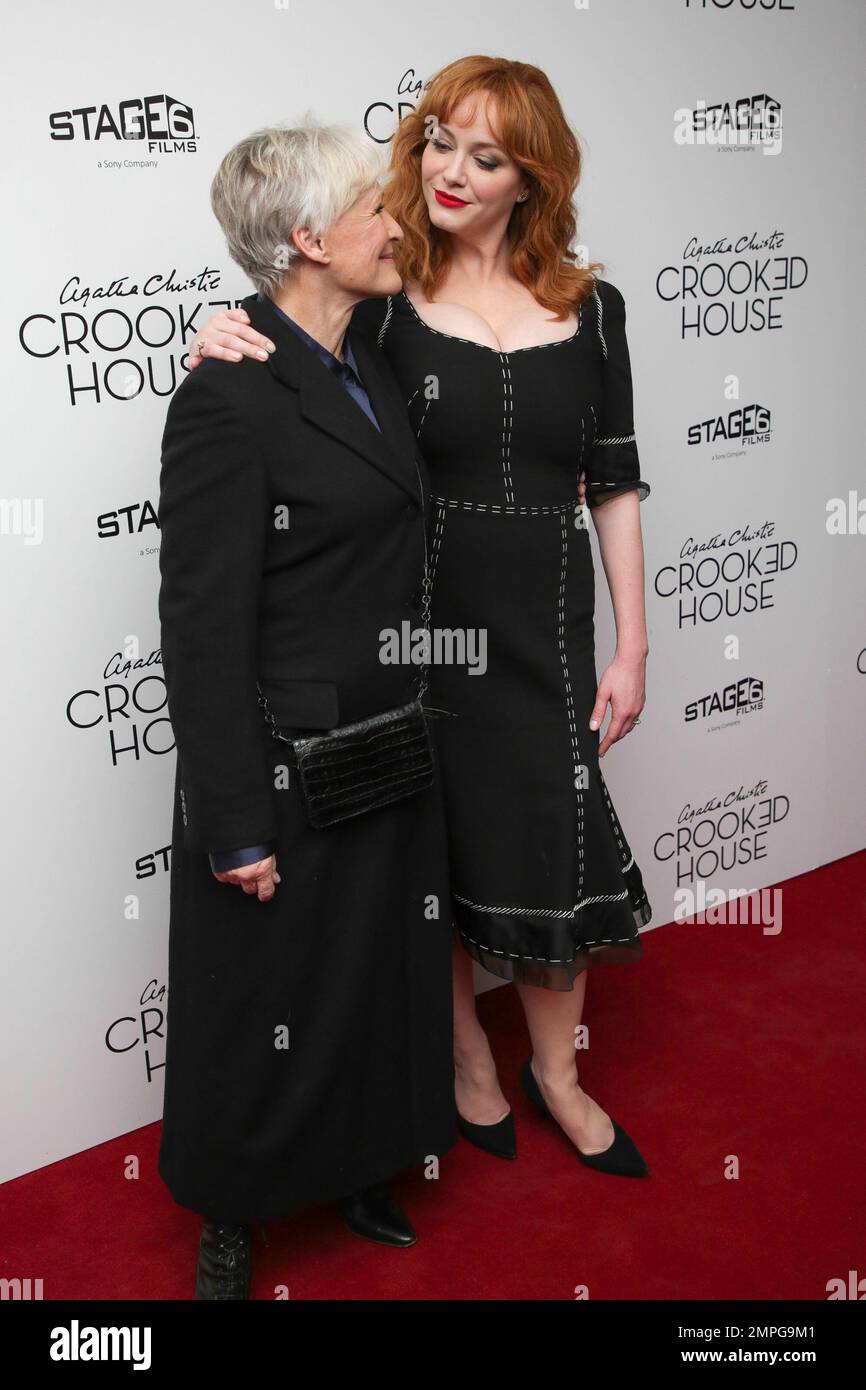 Actresses Glenn Close, left, and Christina Hendricks attend the ...