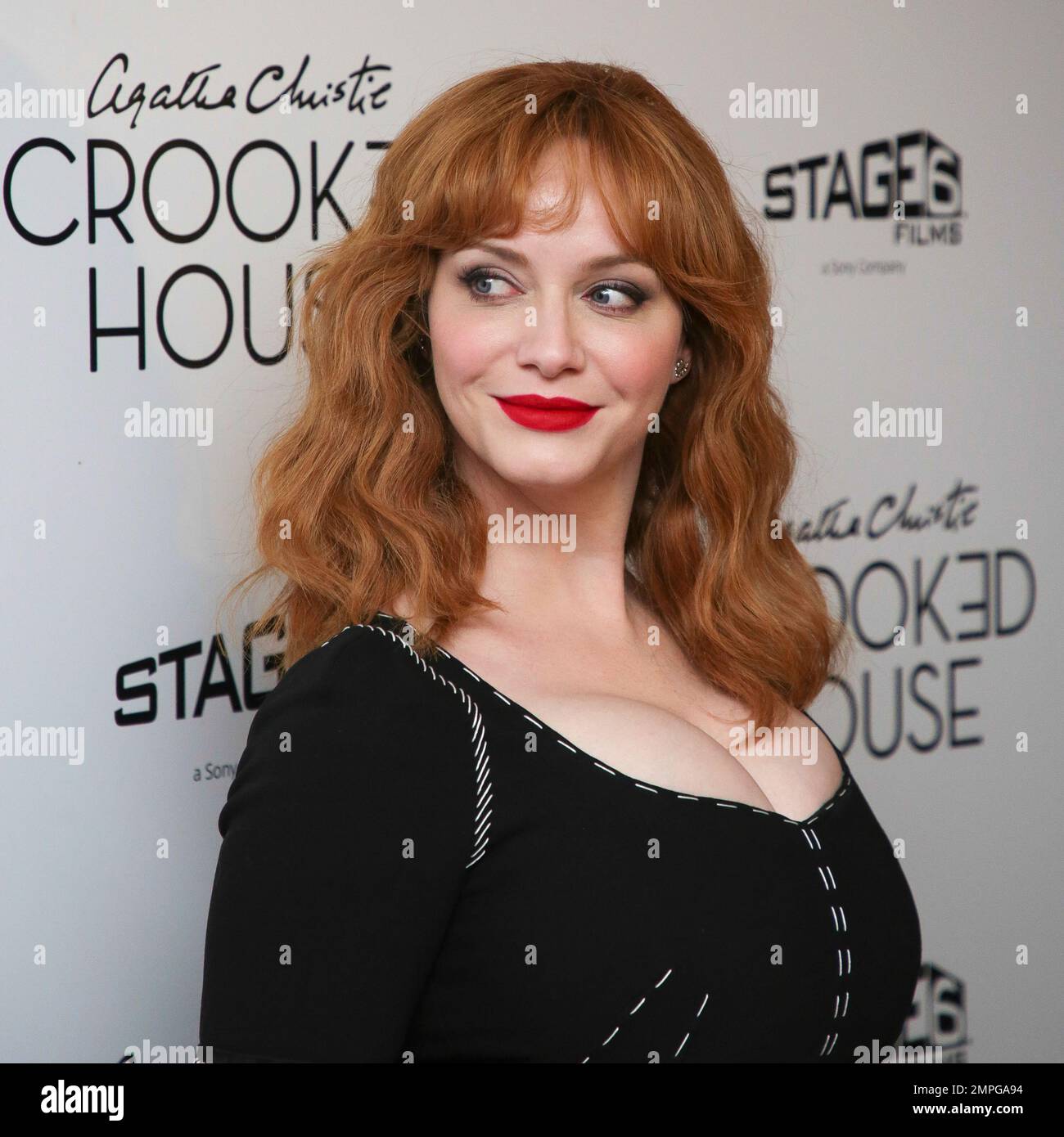Actress Christina Hendricks attends the premiere of "Crooked House" at ...