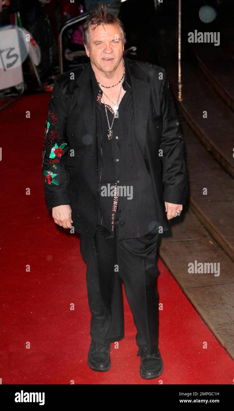 Meat Loaf walks the red carpet at The Brit Awards 2010 at Earls Court ...