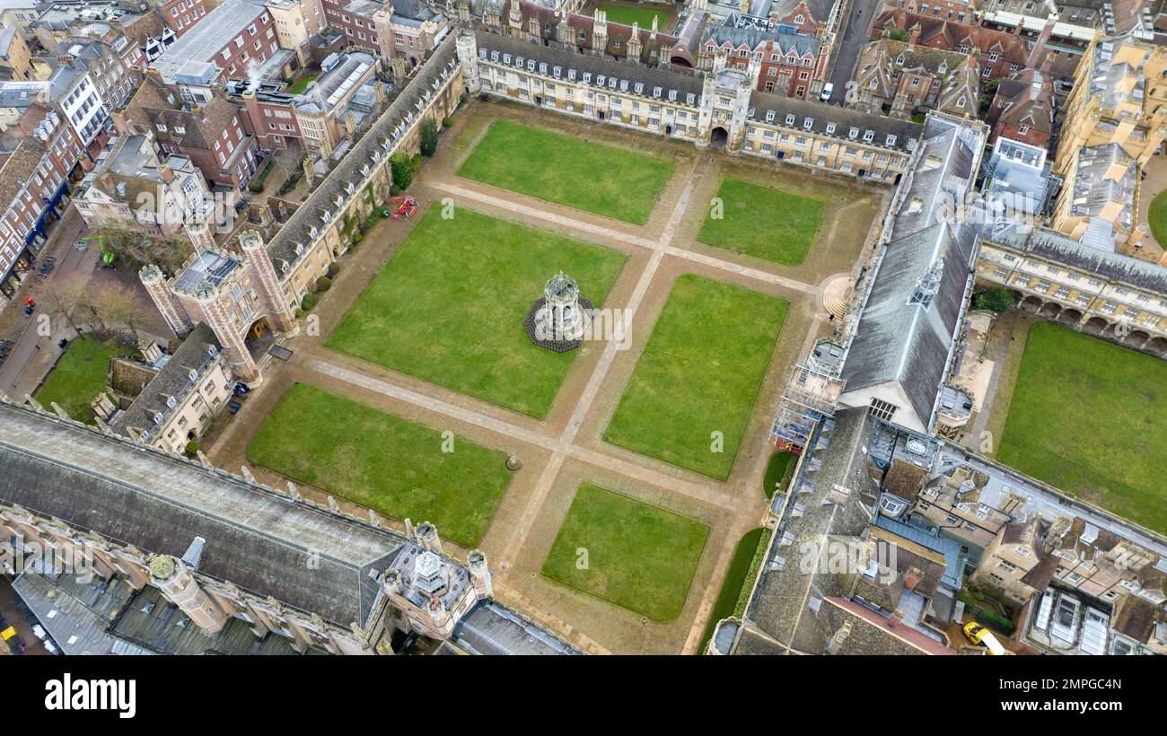 Picture dated January 26th 2023 shows an aerial view of Trinity College ...