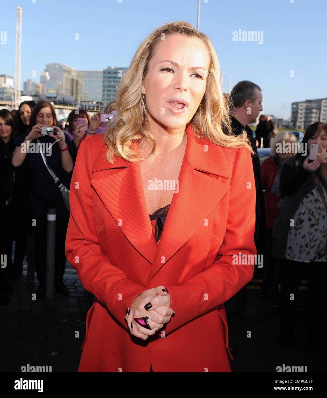 Judge Amanda Holden arrives and welcomes the crowds for Britain's got ...