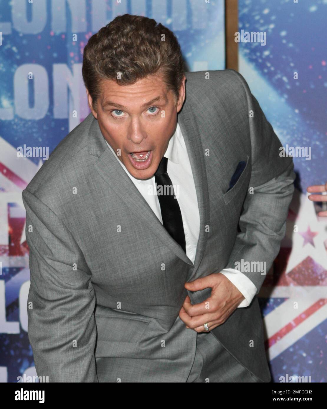 David Hasselhoff poses for photographers during a press launch for the ...