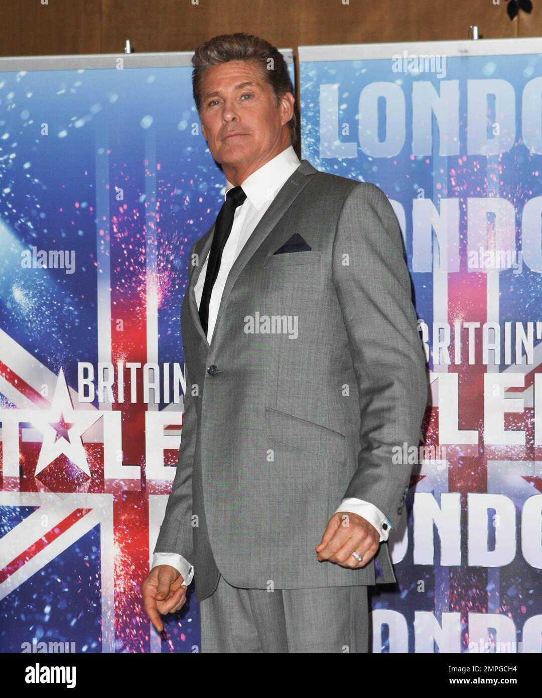 David Hasselhoff poses for photographers during a press launch for the ...