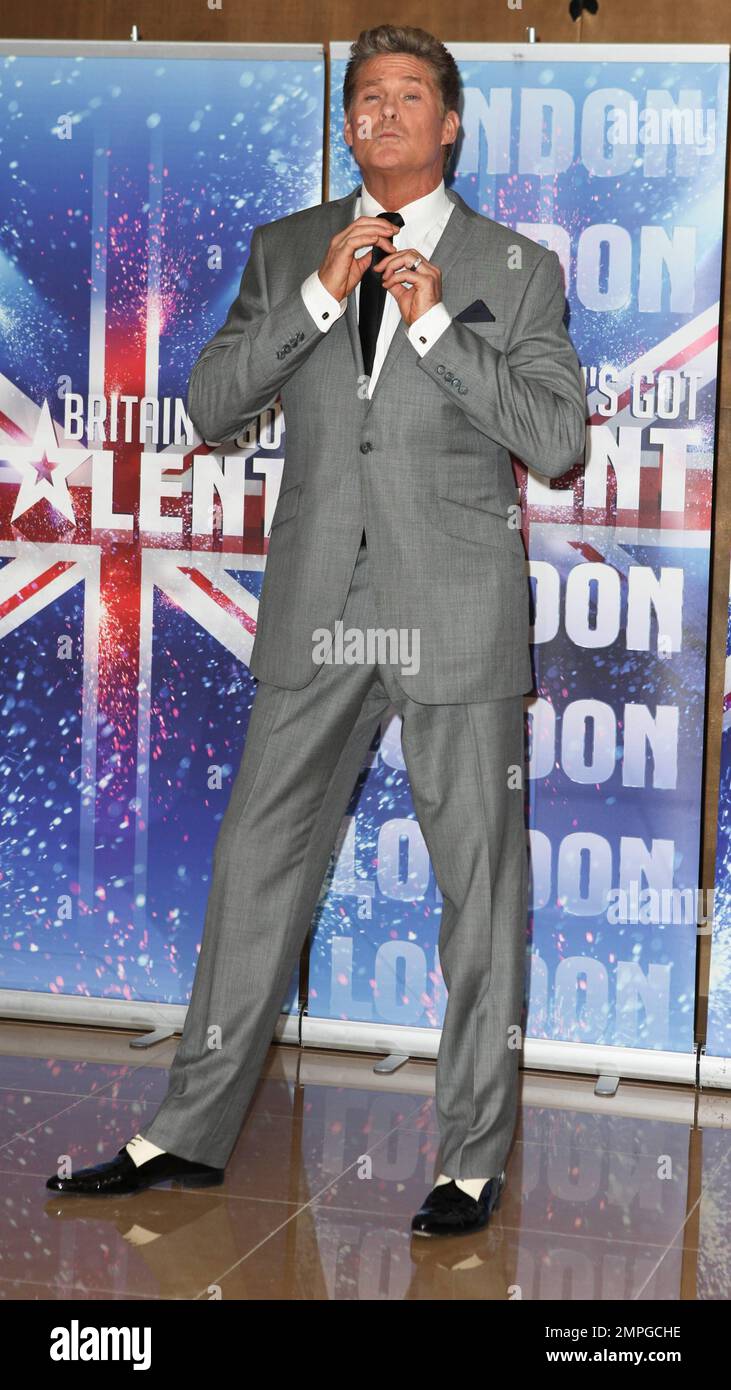 David Hasselhoff poses for photographers during a press launch for the ...