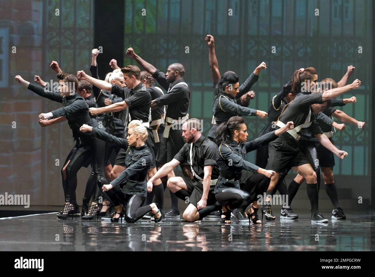 Dancers appear on the main catwalk show for Britain's Next Top Model ...