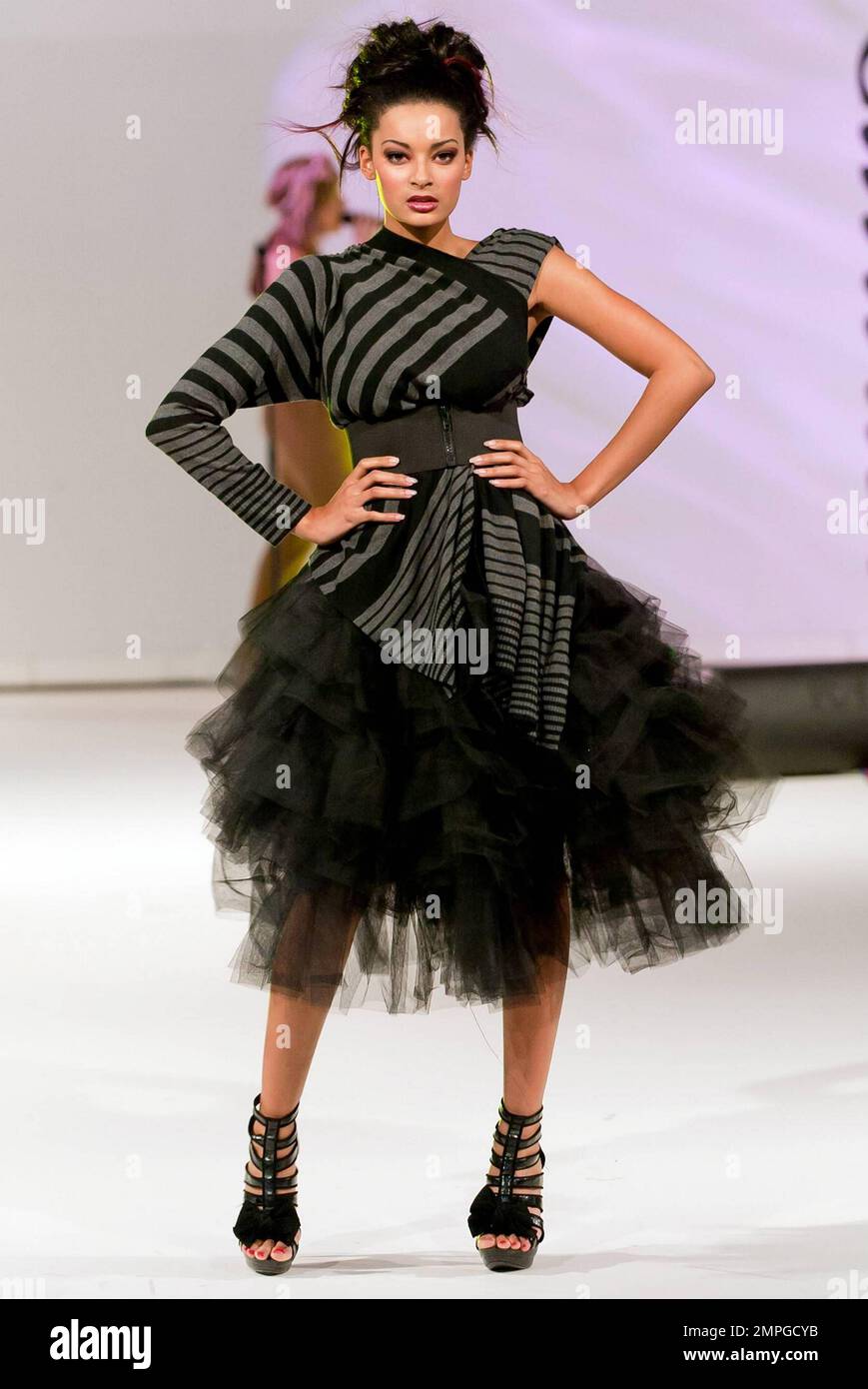 Models appear wearing various outfits by Designer Joey Bevan at the ...