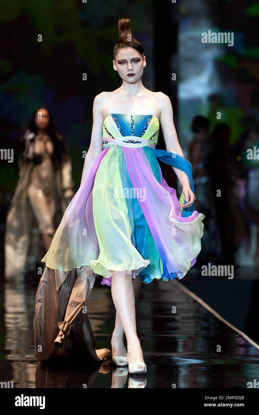 Models showing off some of the UK's hottest upcoming designers at the ...