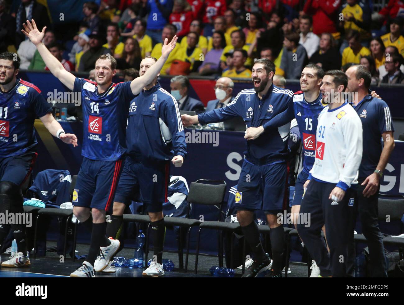 Celebration Victory of France during the IHF Men's World Championship ...