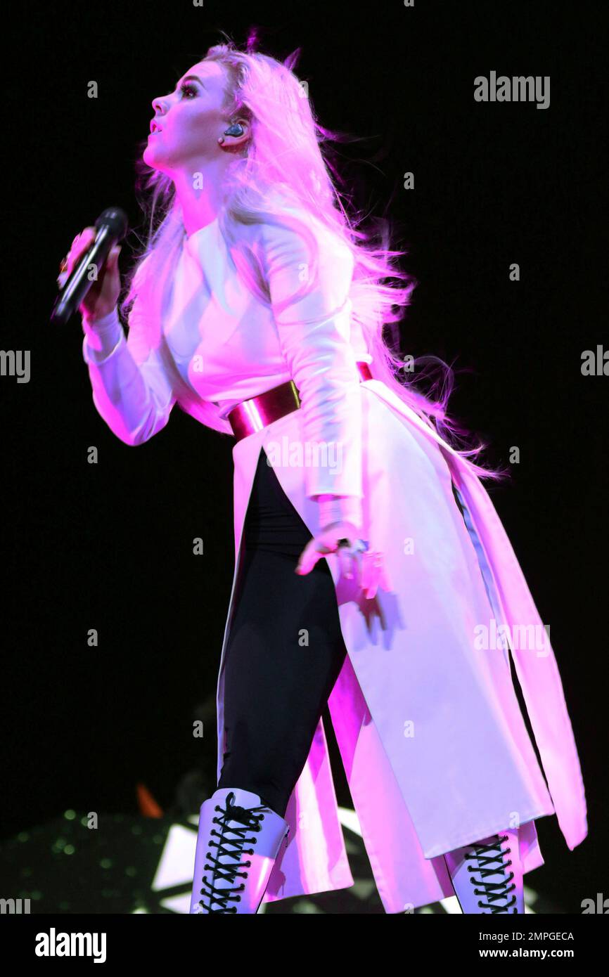 Megan James with Purity Ring performs during Witness: The Tour at ...