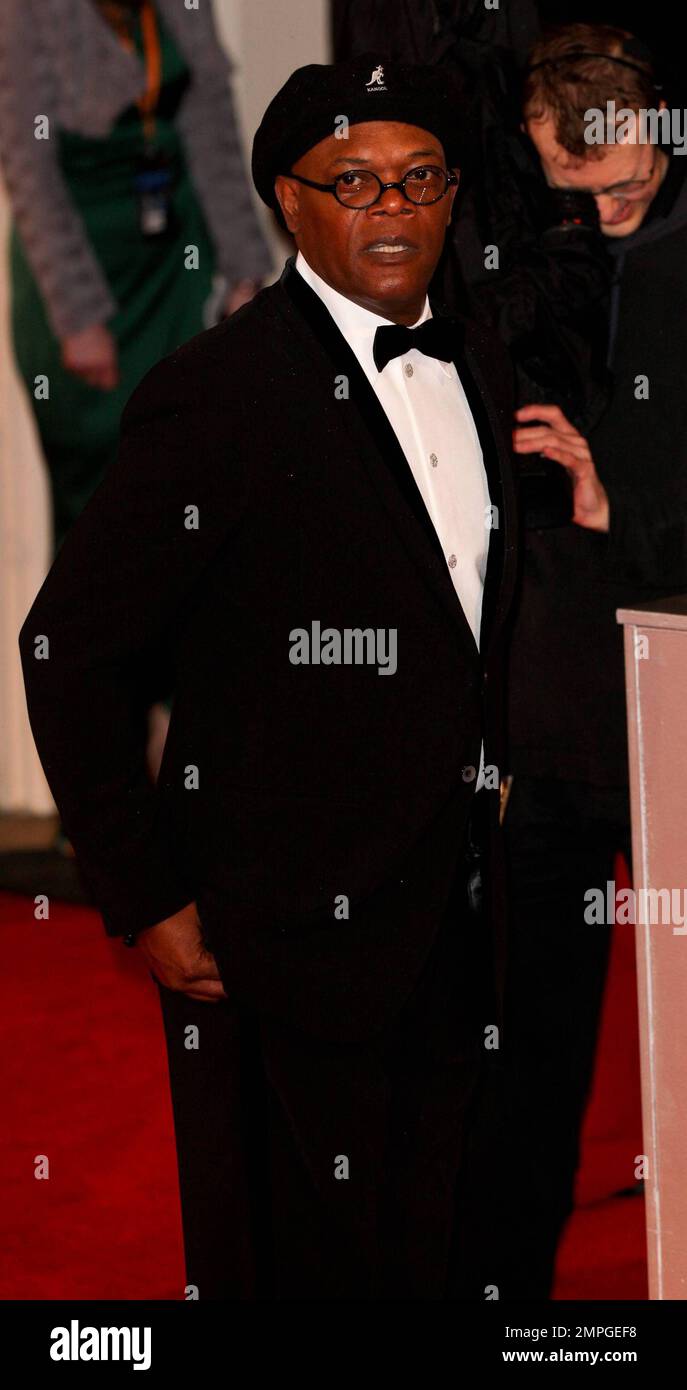 Samuel L. Jackson poses for photographers on the red carpet at the 2011 ...