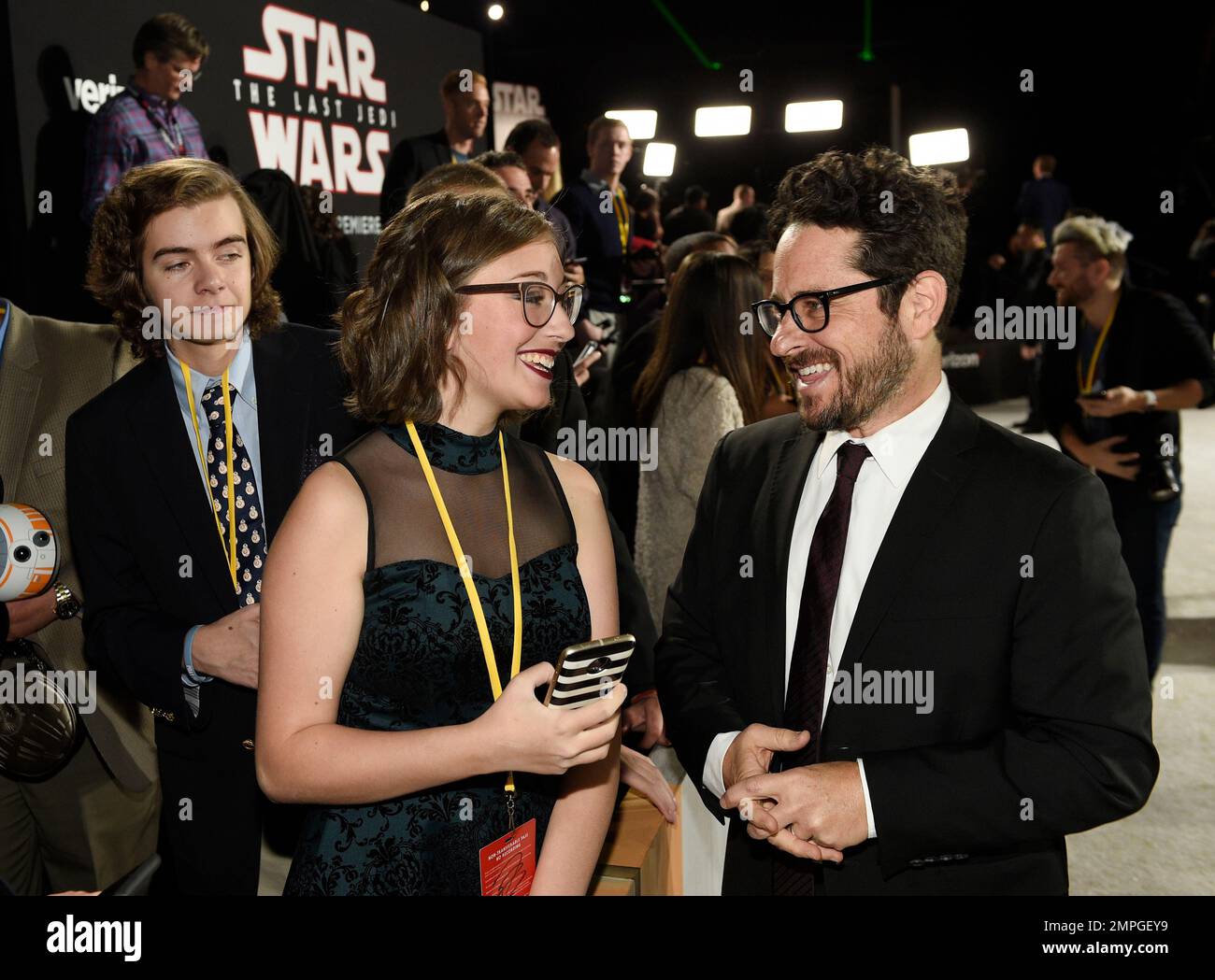 In this Dec. 9, 2017 photo, "Star Wars: The Last Jedi" executive ...