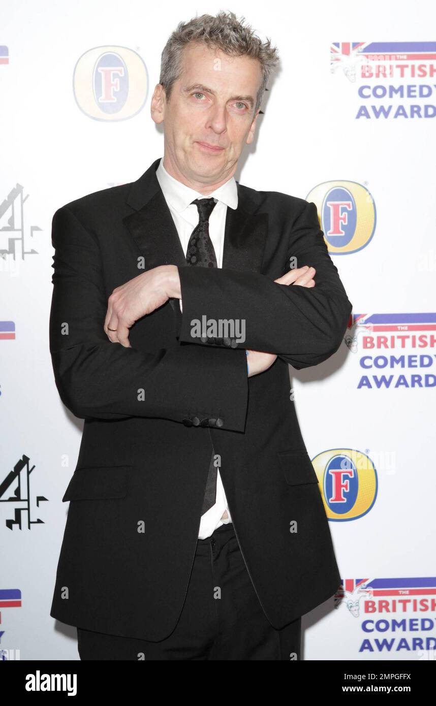 Peter Capaldi arrives at the British Comedy Awards held at the O2 Arena ...