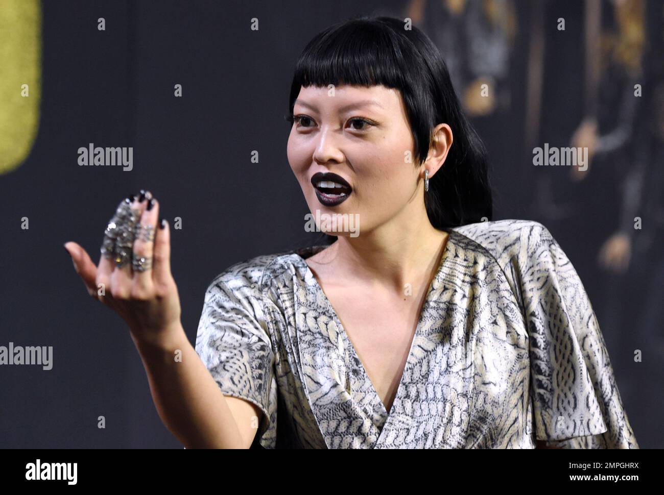 Hana Mae Lee arrives at the Los Angeles premiere of "Pitch Perfect 3 ...
