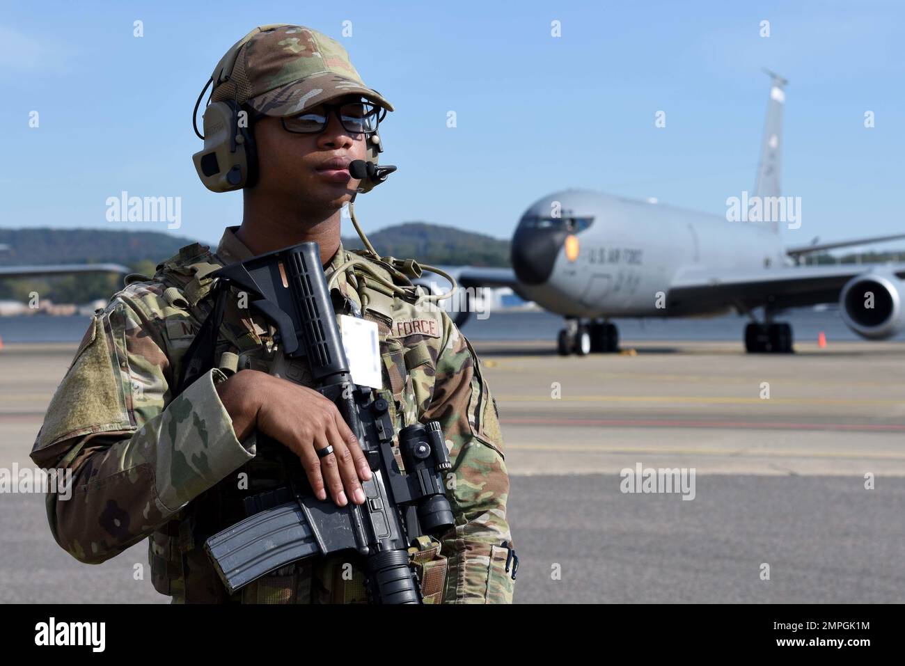 Airman 1st Class Amar McIntosh, a defender with the 117th Air Refueling ...