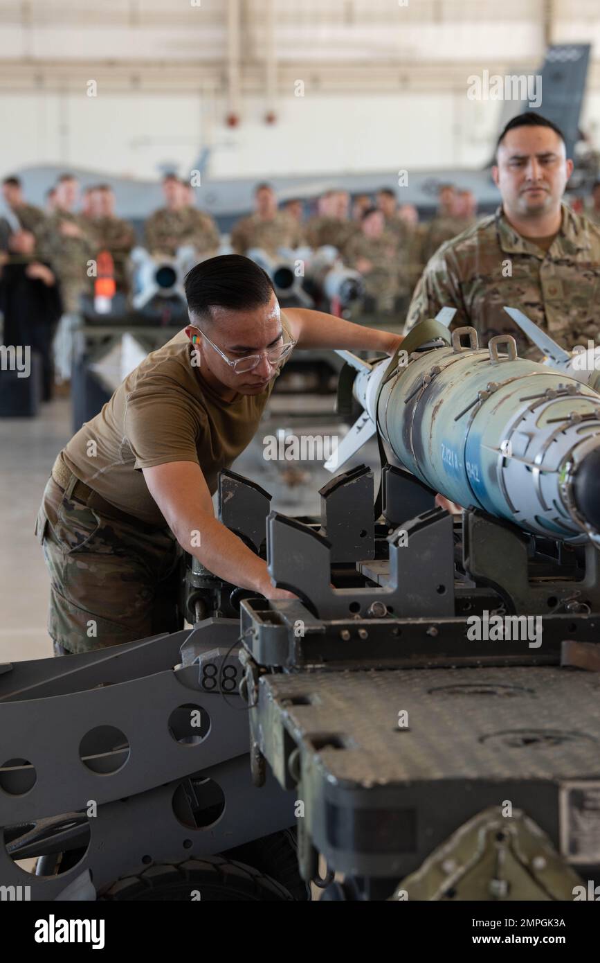 U.S. Air Force Senior Airman Christian, left, 432nd Aircraft ...