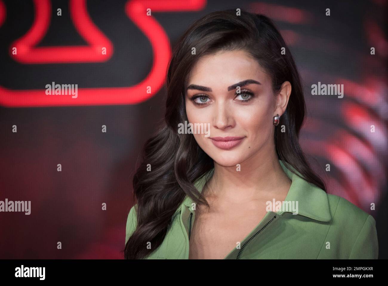 Amy Jackson poses for photographers upon arrival at the premiere of the ...