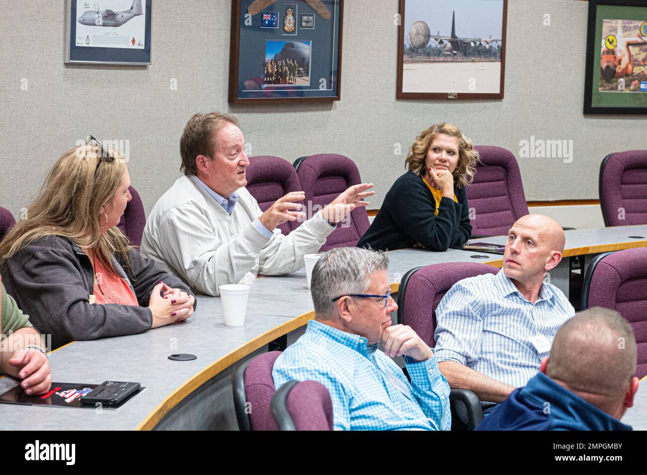 Missouri Representative Bill Falkner of District 10, asks a question to ...