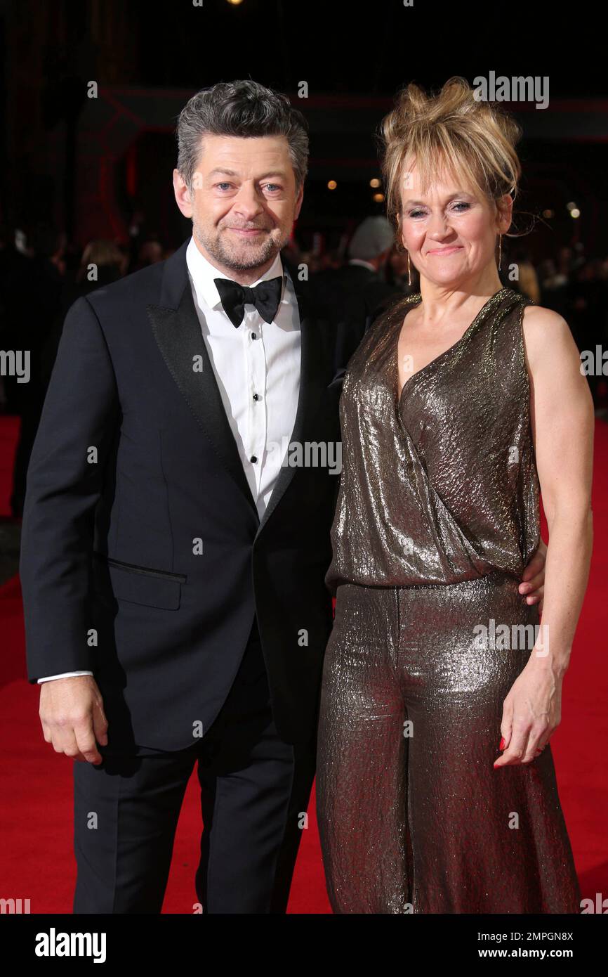 Andy Serkis and wife Lorraine Ashbourne poses for photographers upon ...