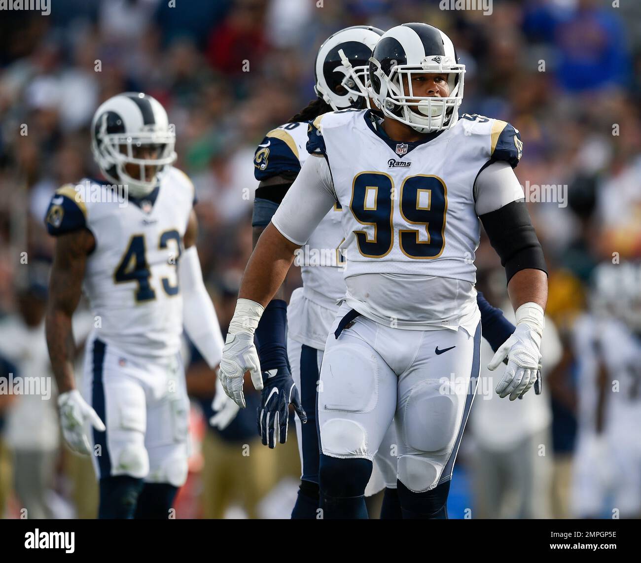 Los Angeles Rams defensive tackle Aaron Donald in action during the ...