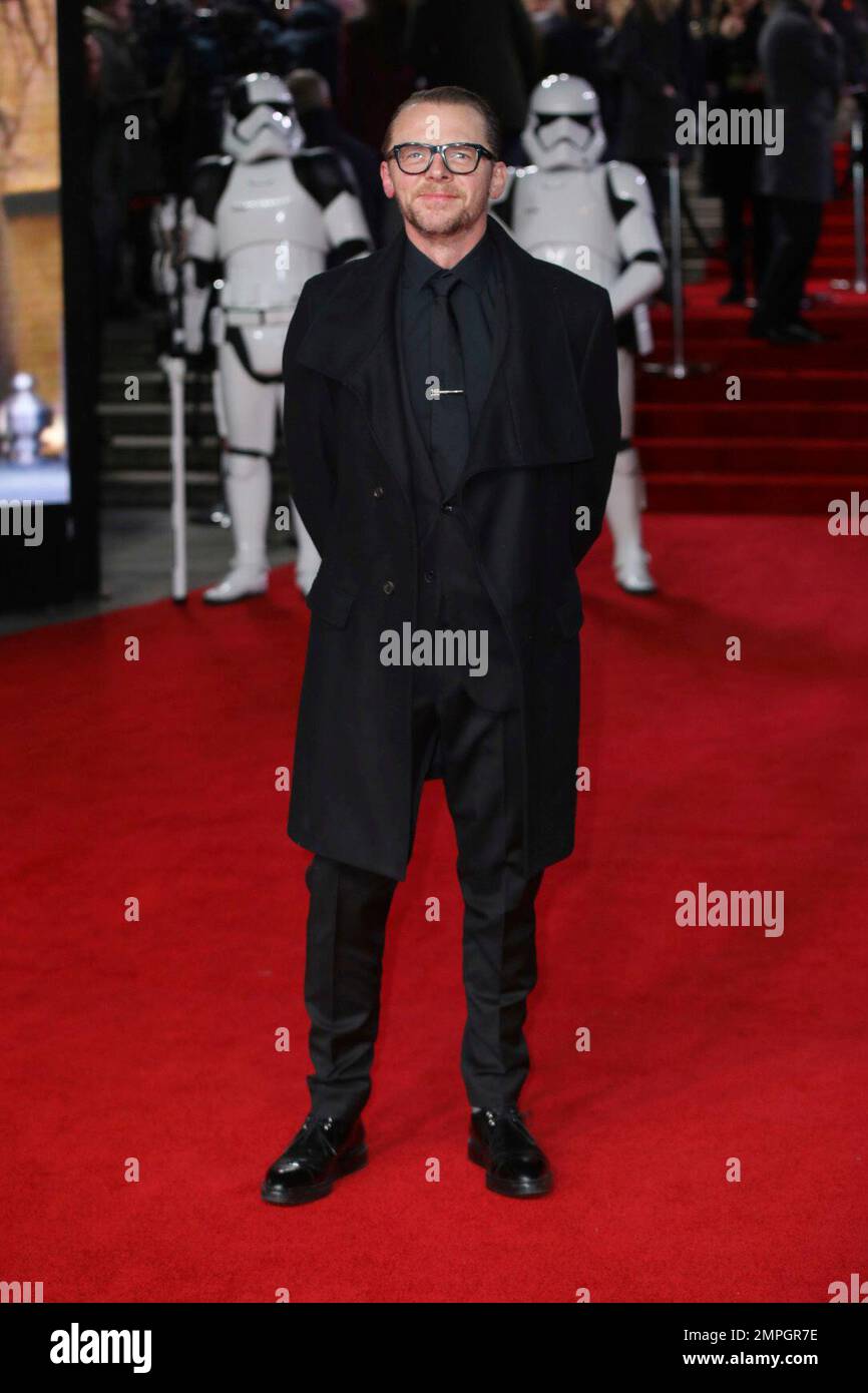 Actor Simon Pegg poses for photographers upon arrival at the premiere ...