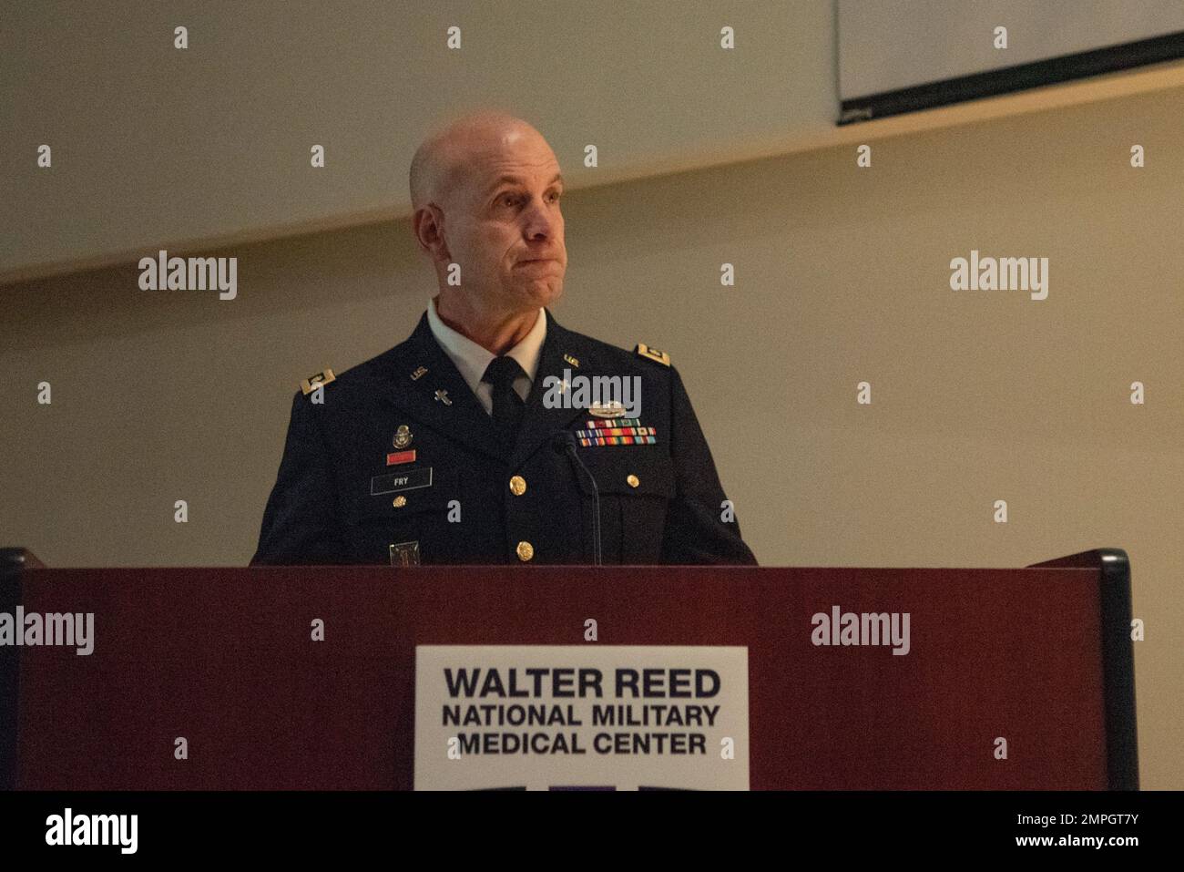 U.S. Army Maj. Robert Fry, a chaplain at Walter Reed National Military ...