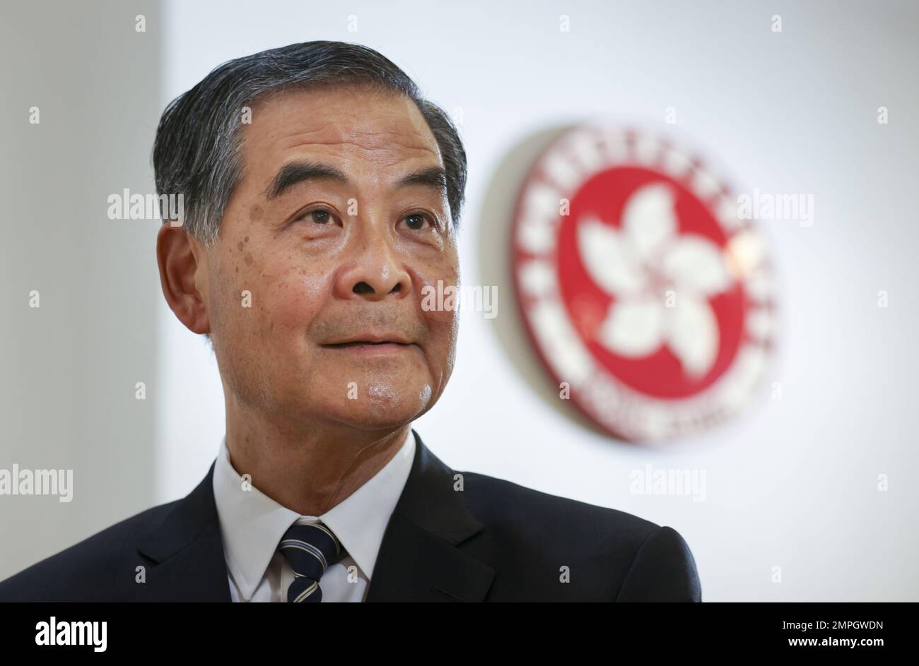 Former Hong Kong Chief Executive Leung Chun-ying is interviewed by the ... Former Hong Kong Chief Executive Leung Chun-ying is interviewed by the ...